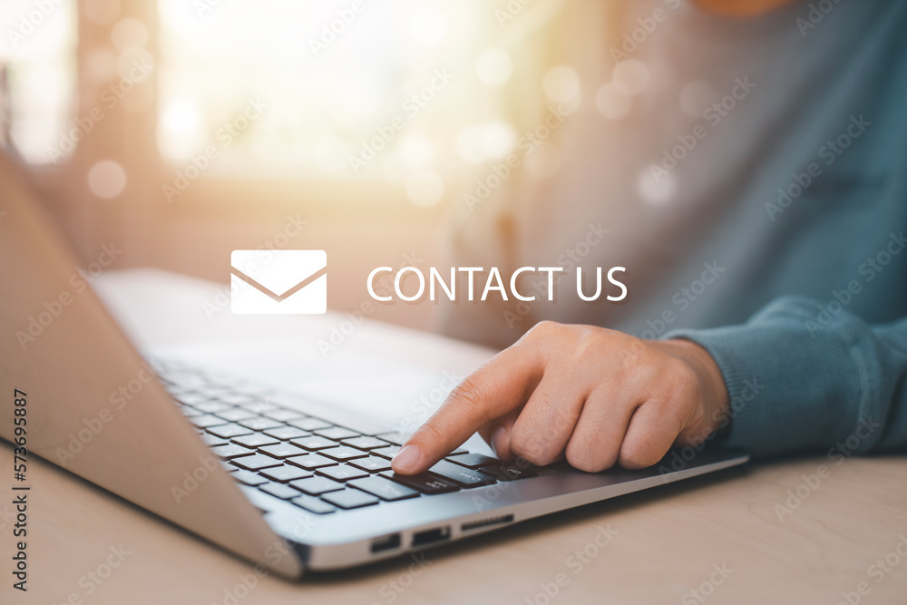 Communication and Contact us or Customer support hotline people connect ...