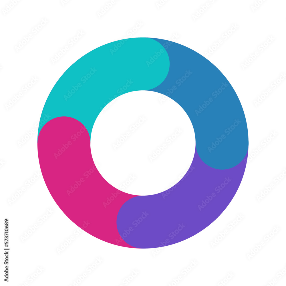 Four Steps Circle Infographic Chart Stock Vector | Adobe Stock