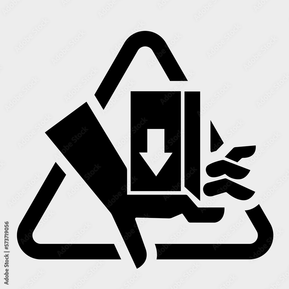 Hand Crush Force From Above Symbol Sign, Vector Illustration, Isolate ...