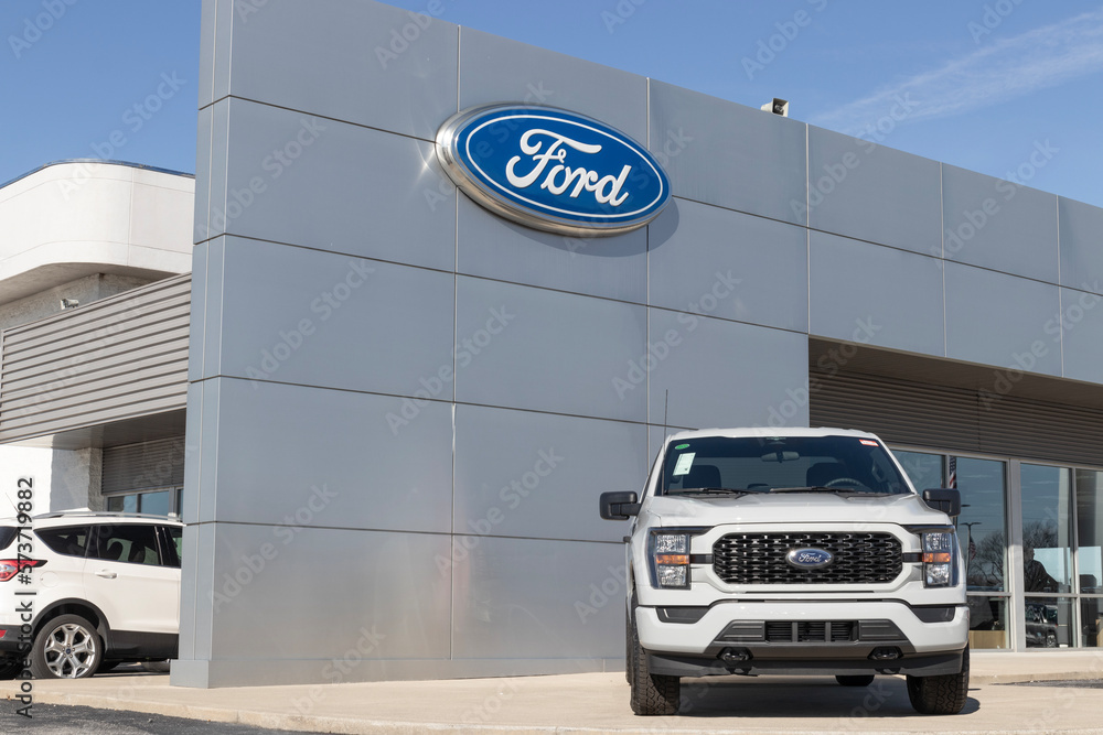 Ford F-150 display at a dealership. The Ford F150 is available in XL ...
