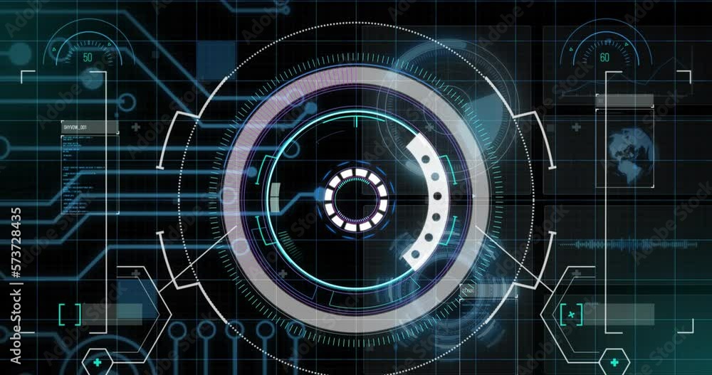 Animation of interface with round scanners, microprocessor connections ... Animation of interface with round scanners, microprocessor connections ...