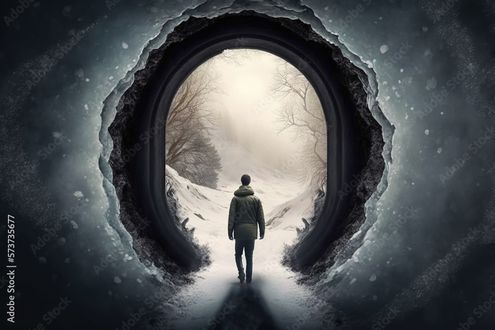 The introverts path to self-discovery, man opening the new door ...