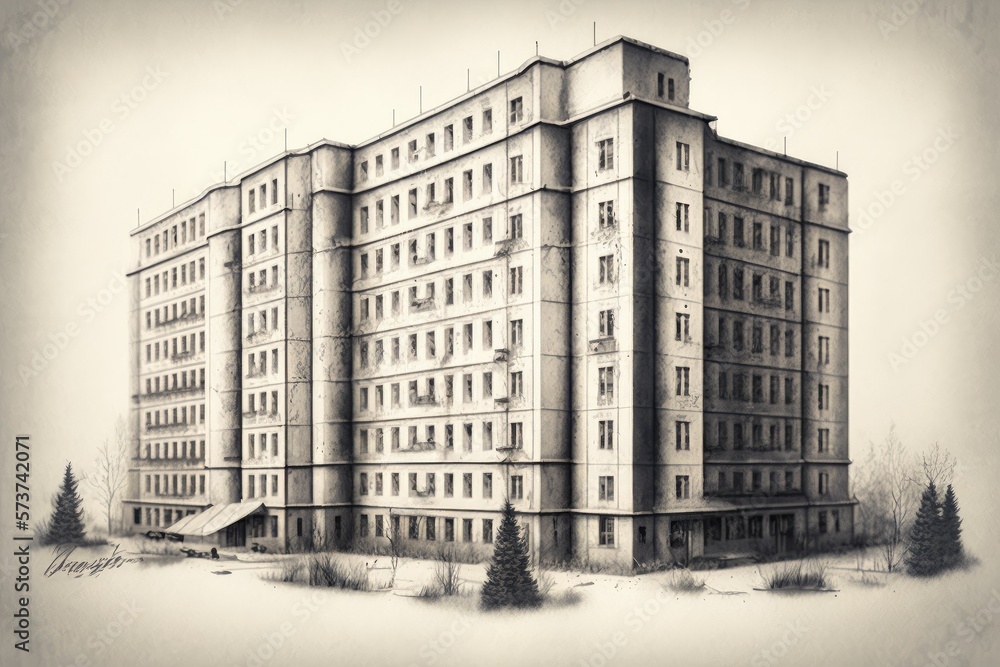 Four story, five story, nine story, and twelve story Soviet era ...
