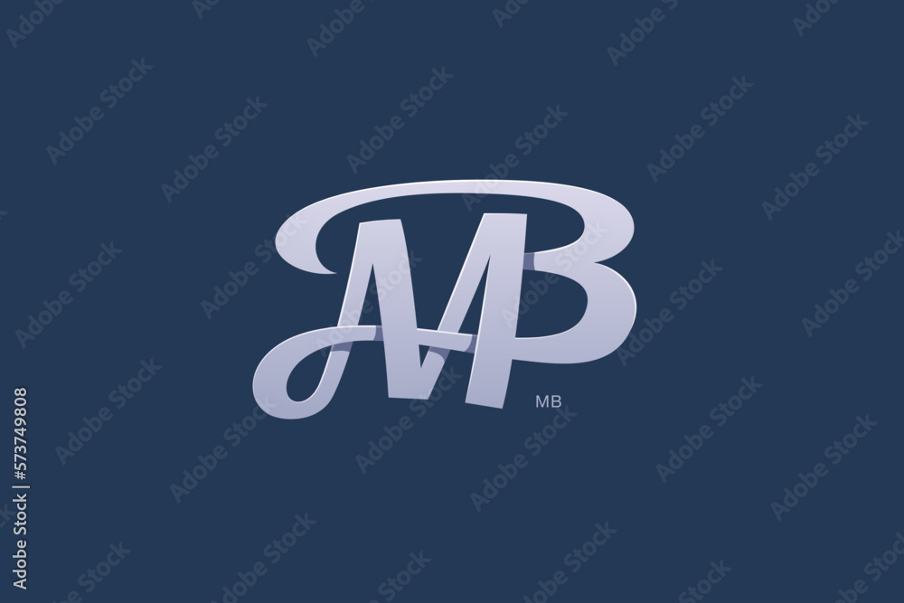 Letter M and B Monogram Logo Design Vector Stock Vector | Adobe Stock