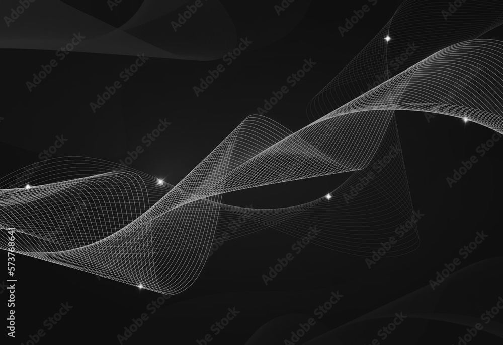 Black background with line wave effect Stock Illustration | Adobe Stock