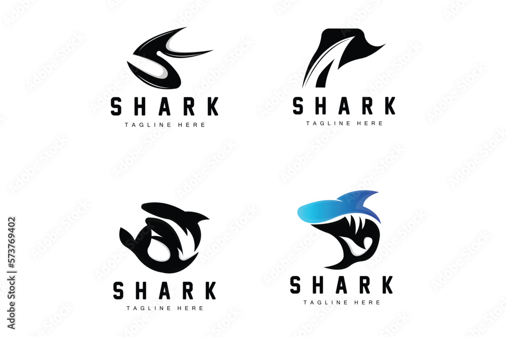 Shark Logo, Wild Fish Vector Illustration, Ocean Predator, Product ...
