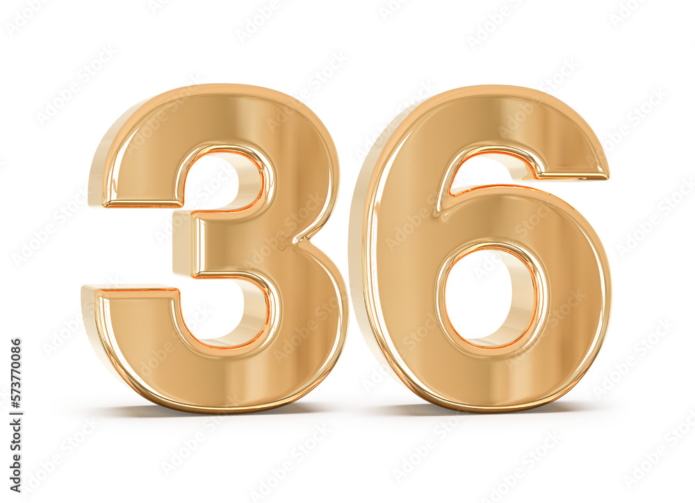 3d gold number 36 with Generative AI Stock Illustration | Adobe Stock