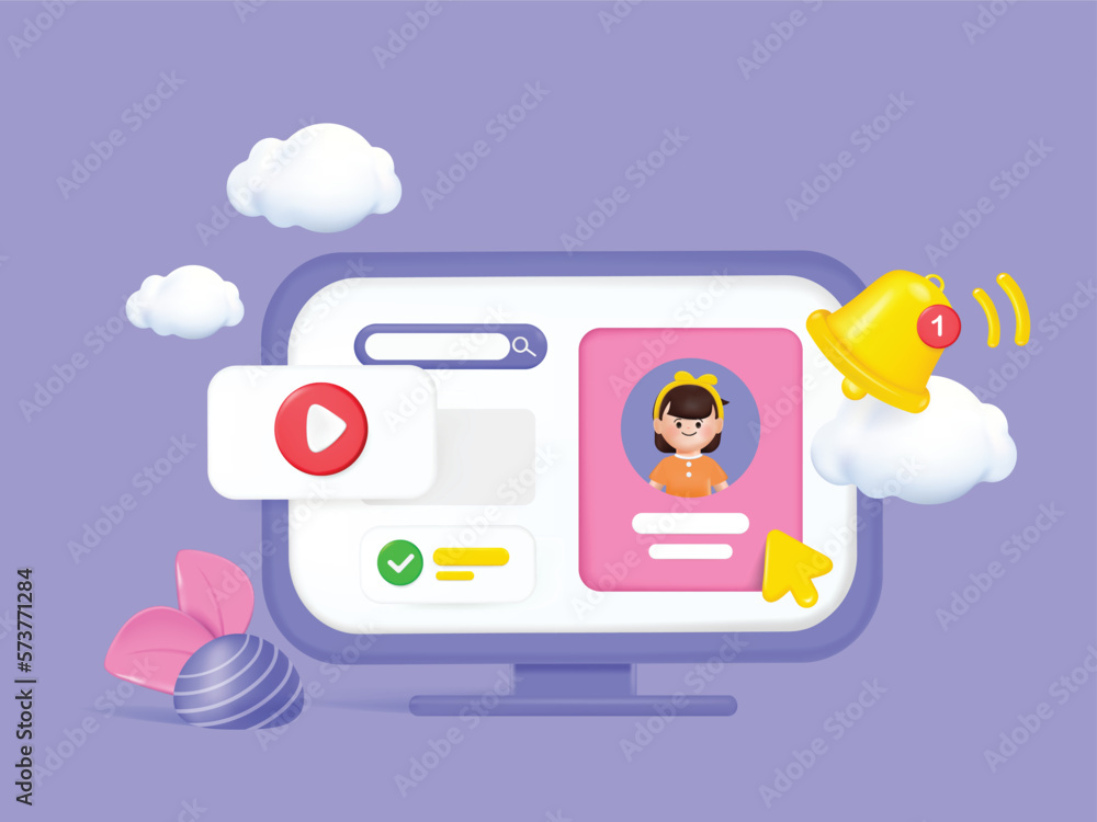 Social media platform, online social communication concept. Comment and ...