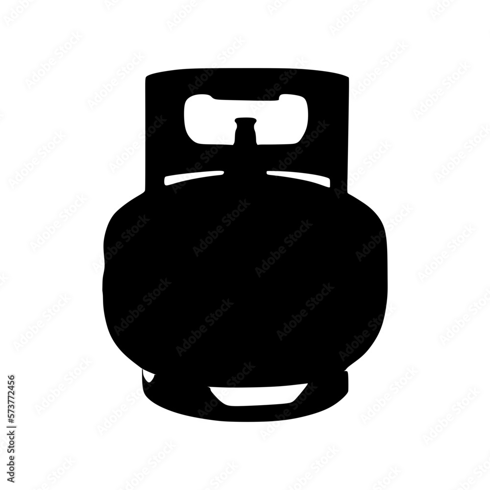 The best Cooking gas cylinder tank silhouette, vector illustration. Indonesian LPG Elpiji Gas ...