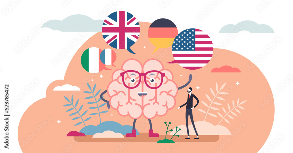 Learning language illustration, transparent background. Speech ...