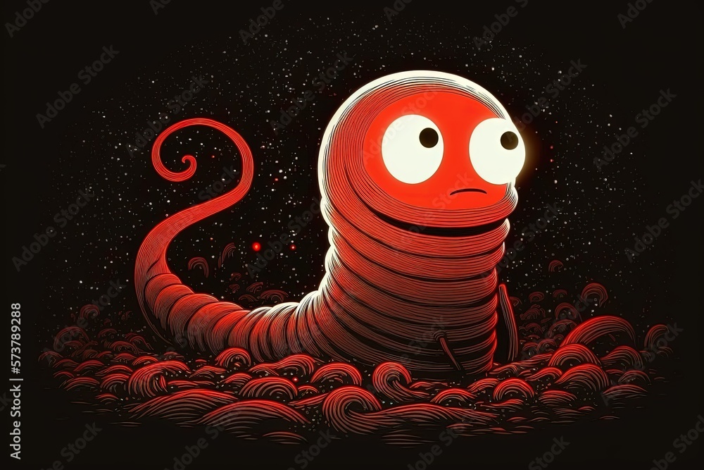 This image depicts a character named Earthworm who emerges from the ...