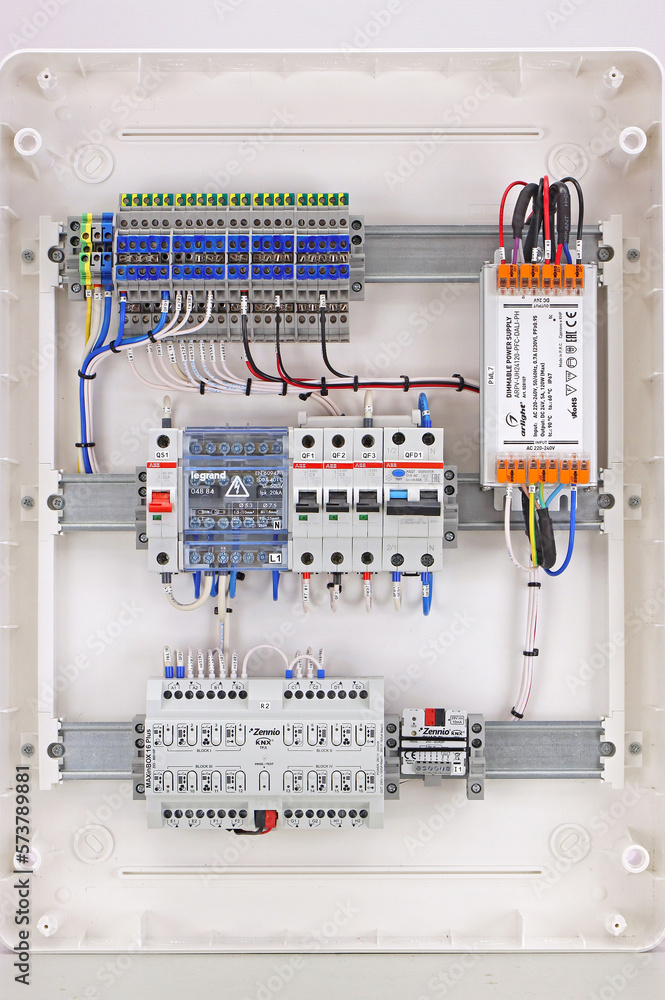 The Arlight power modules for LED lighting are installed in an ...