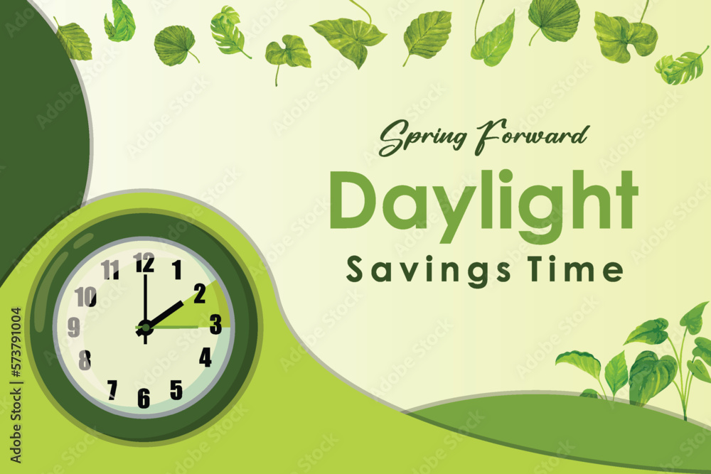 Daylight Saving Time Ends Background. Change your clocks message. Fall ...