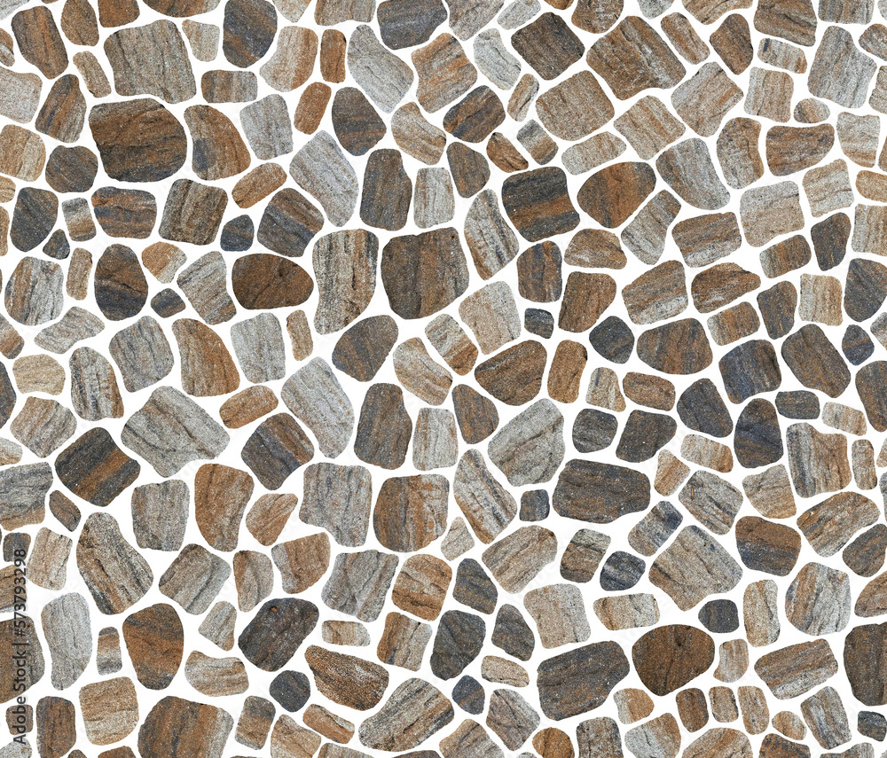 Seamless background of stone road or wall. Infinitely repeating ...