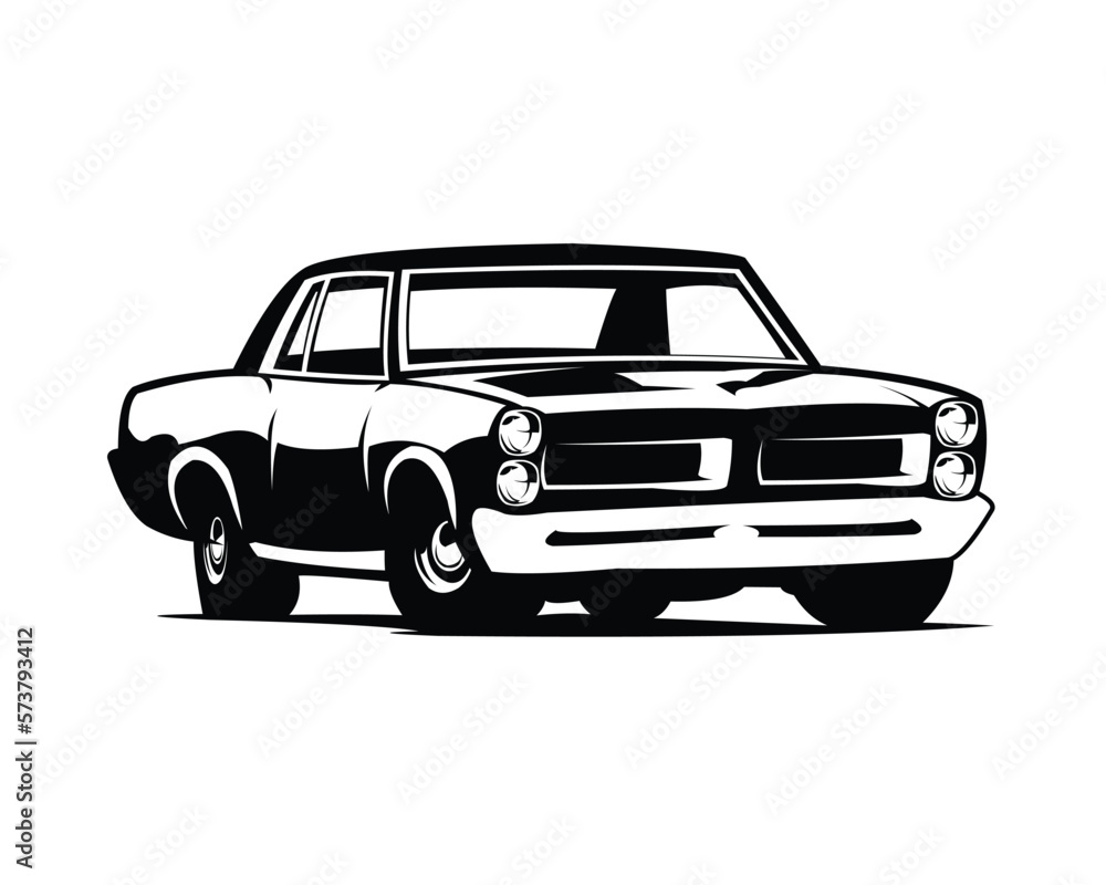 Pontiac GTO Judge silhouette. legendary muscle car vector design of ...