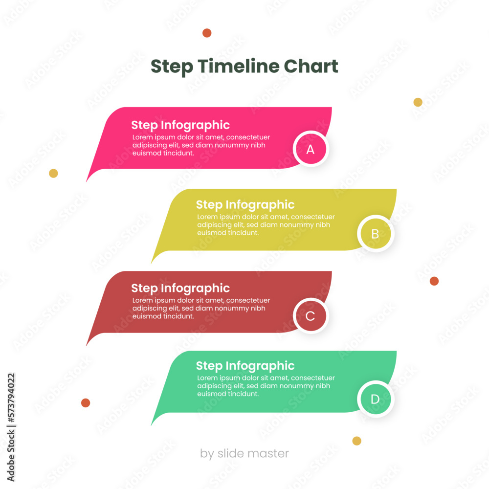 Step Timeline Infographic Chart Stock Vector | Adobe Stock