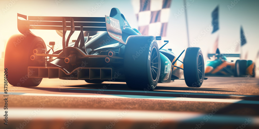 Banner motion Fast Race car formula for competitions in motorsport on ...