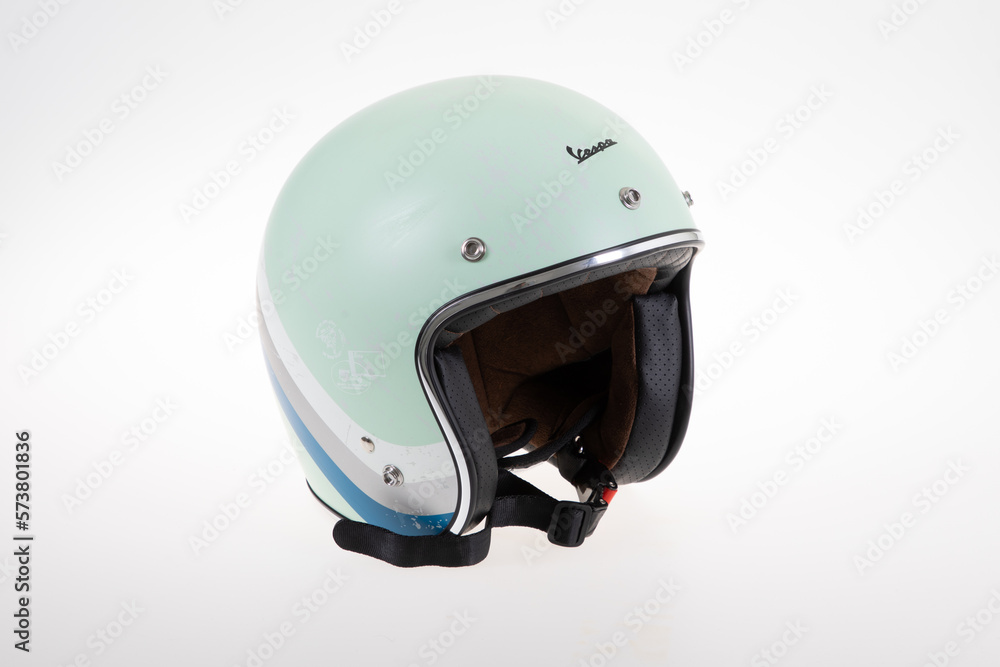 vespa piaggio helmet open face logo brand and text sign for motorcycle ...