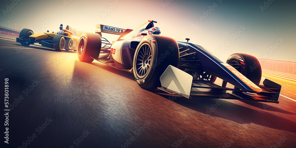 Amazing Motorsport Banner. High speed move Race car formula for ...
