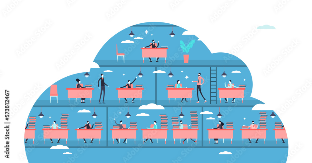 Job position illustration, transparent background. Flat tiny work ...