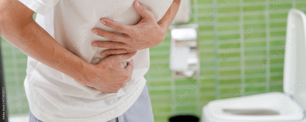 stomach ache. Asian men have abdominal pain, indigestion, gastritis ...