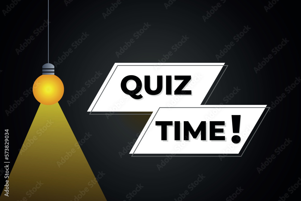 Quiz time with light bulb vector illustration. Stock Vector | Adobe Stock