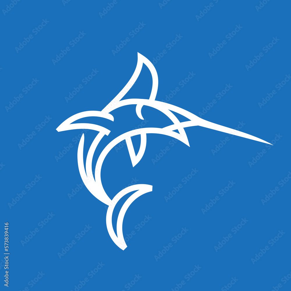 Blue Marlin Logo. Fresh and Unique Modern Blue Marlin Logo Template ...