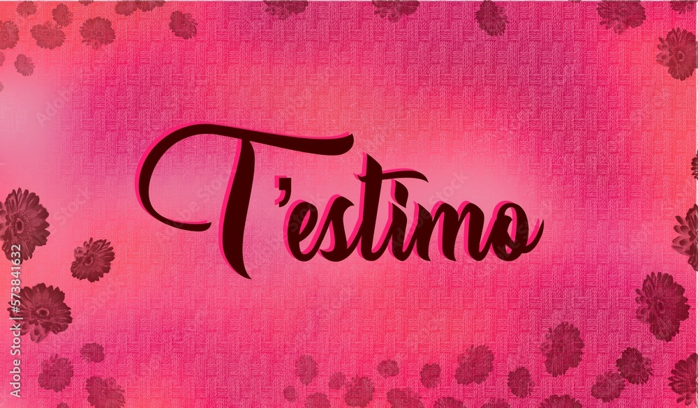 T’estimo - I love you written in Catalan - Blue color - background with ...