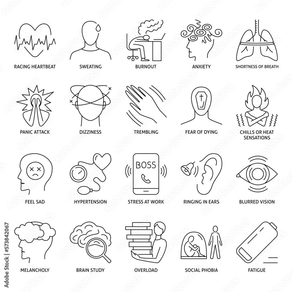 Poster Stress symptoms and causes icon set – Wall Art | UkPosters Poster Stress symptoms and causes icon set – Wall Art | UkPosters
