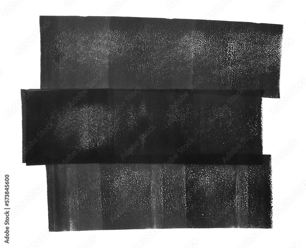 Geometric rectangle composition made of textured lino ink remains ...