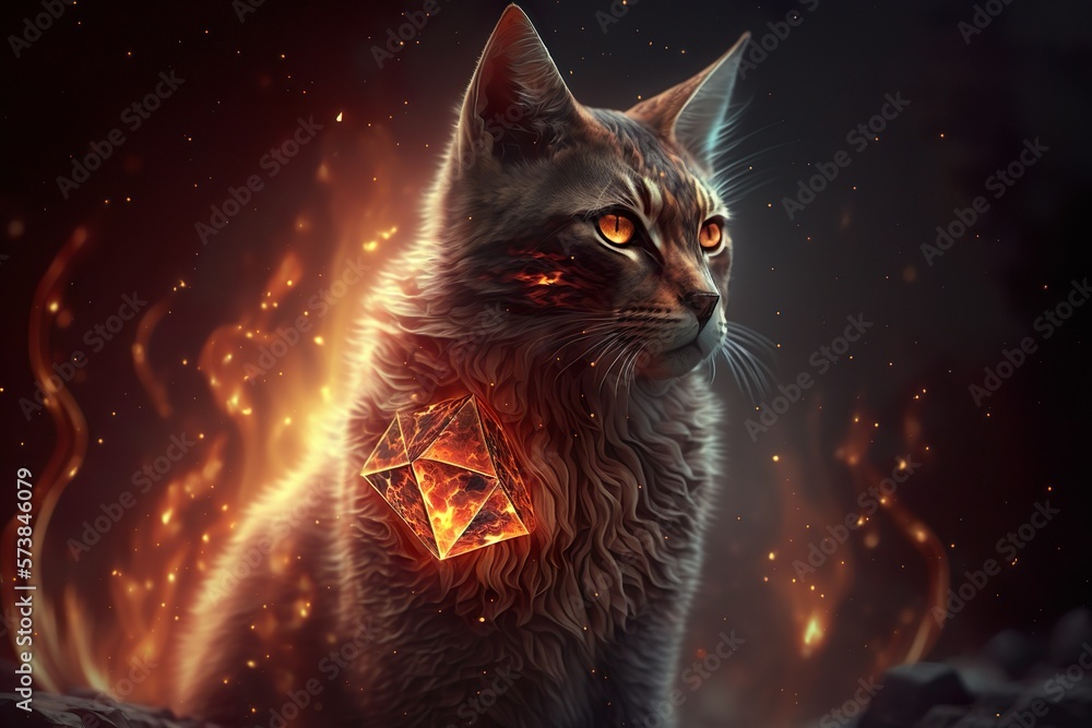 The King/Queen of the House A Majestic Cat's Reign AI Generated Stock ...