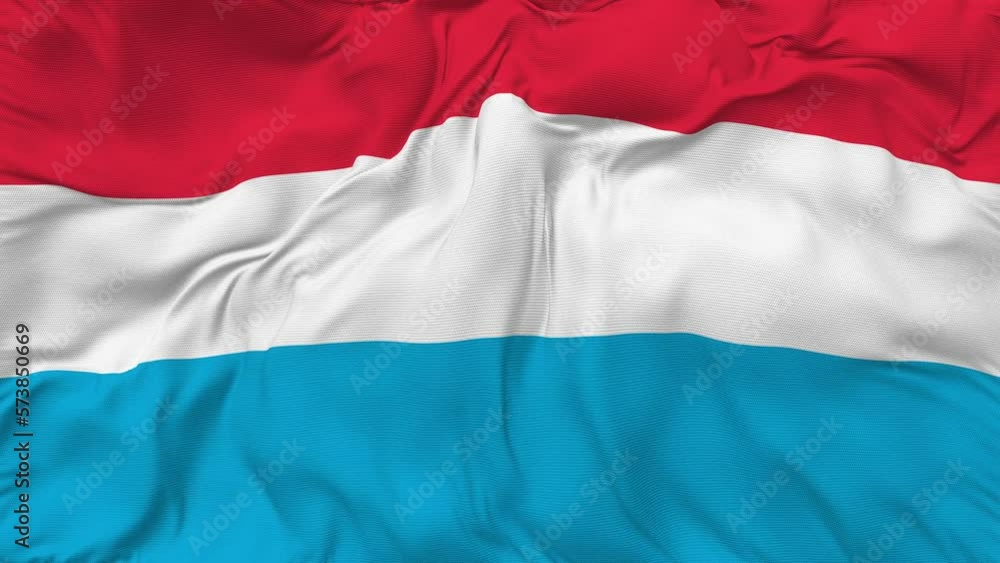 Luxembourg Flag Seamless Looping Background, Looped Bump Texture Cloth Waving Slow Motion, 3D ...