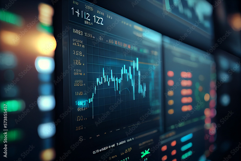 Stock market trading investment candlestick graph. Created with ...