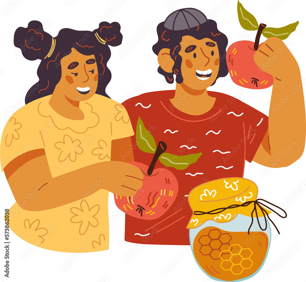 Jewish Israeli kids cartoon characters for Rosh Hashanah Jewish New ...