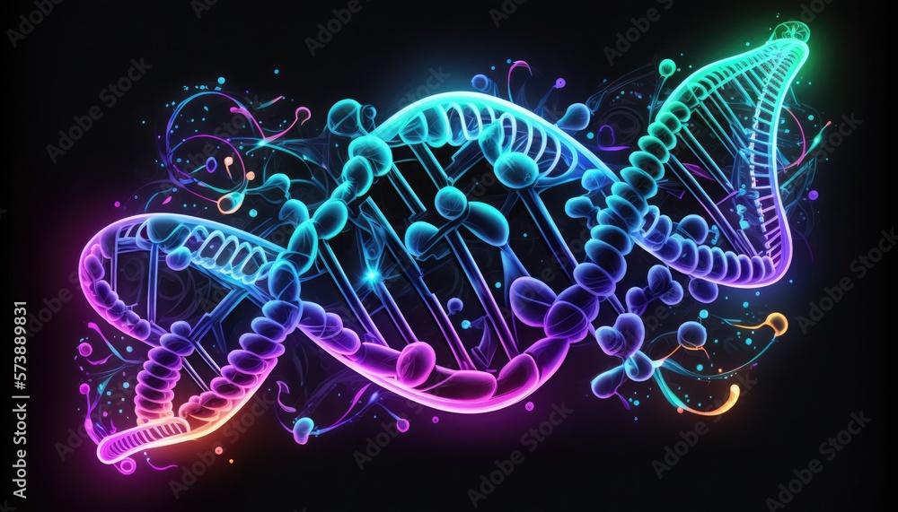 Abstract background concept of DNA string, DNA strain, DNA Spiral in ...