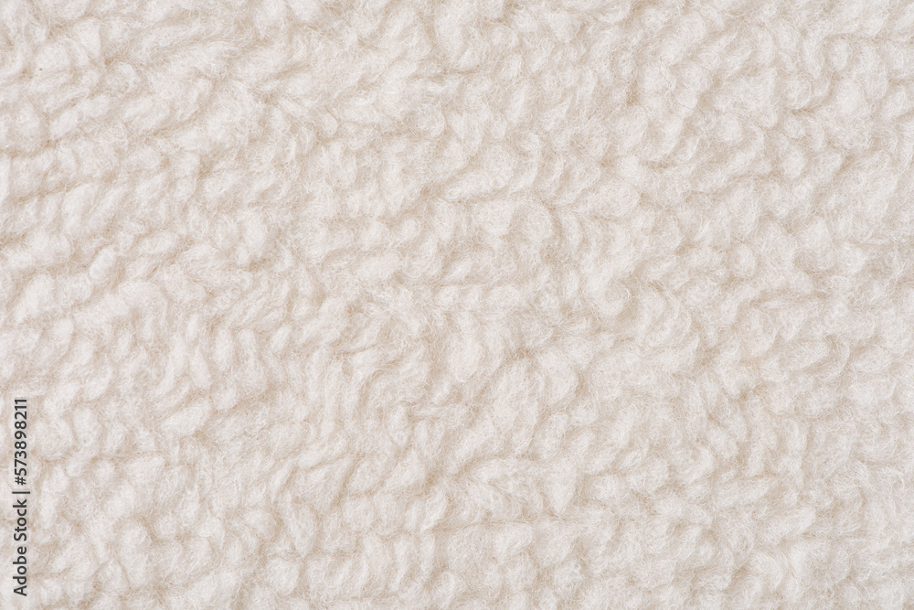 white plush fabric texture background , background pattern of soft warm ...