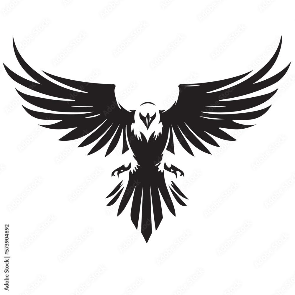 Eagle rising Wings Logo design vector template. Corporate heraldic ...