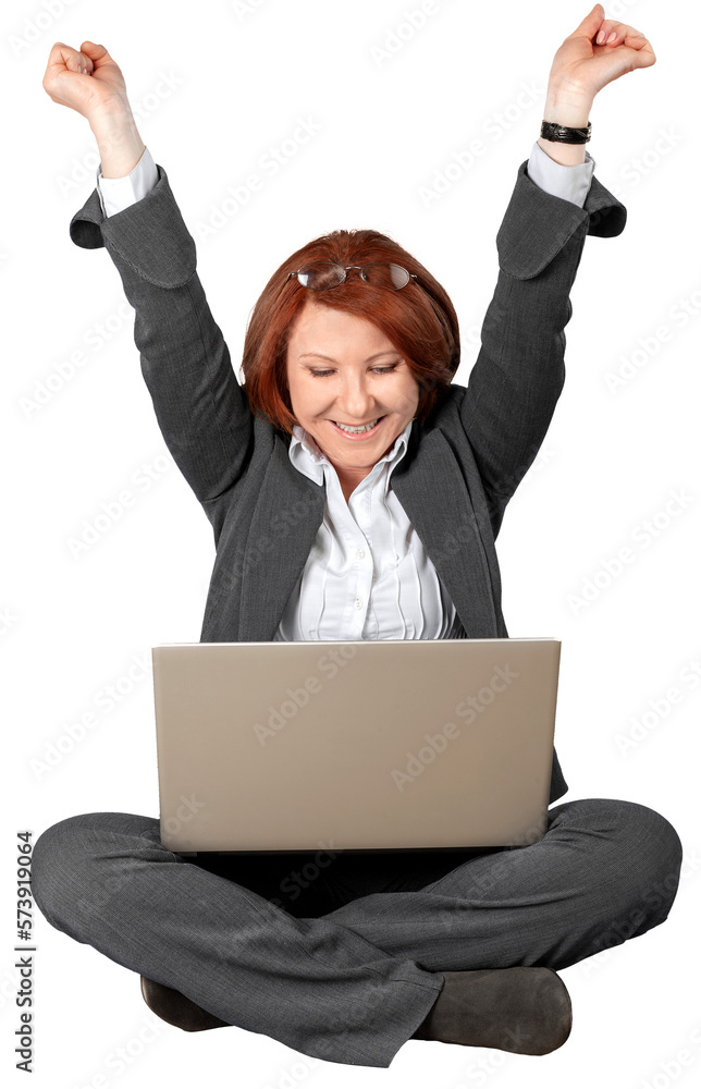 Happy Computer User Image