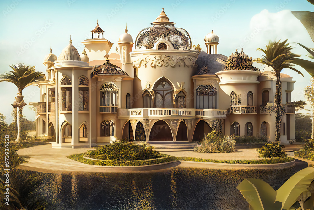 Luxurious Residence. The Most Expensive Home in the World. Generative ...