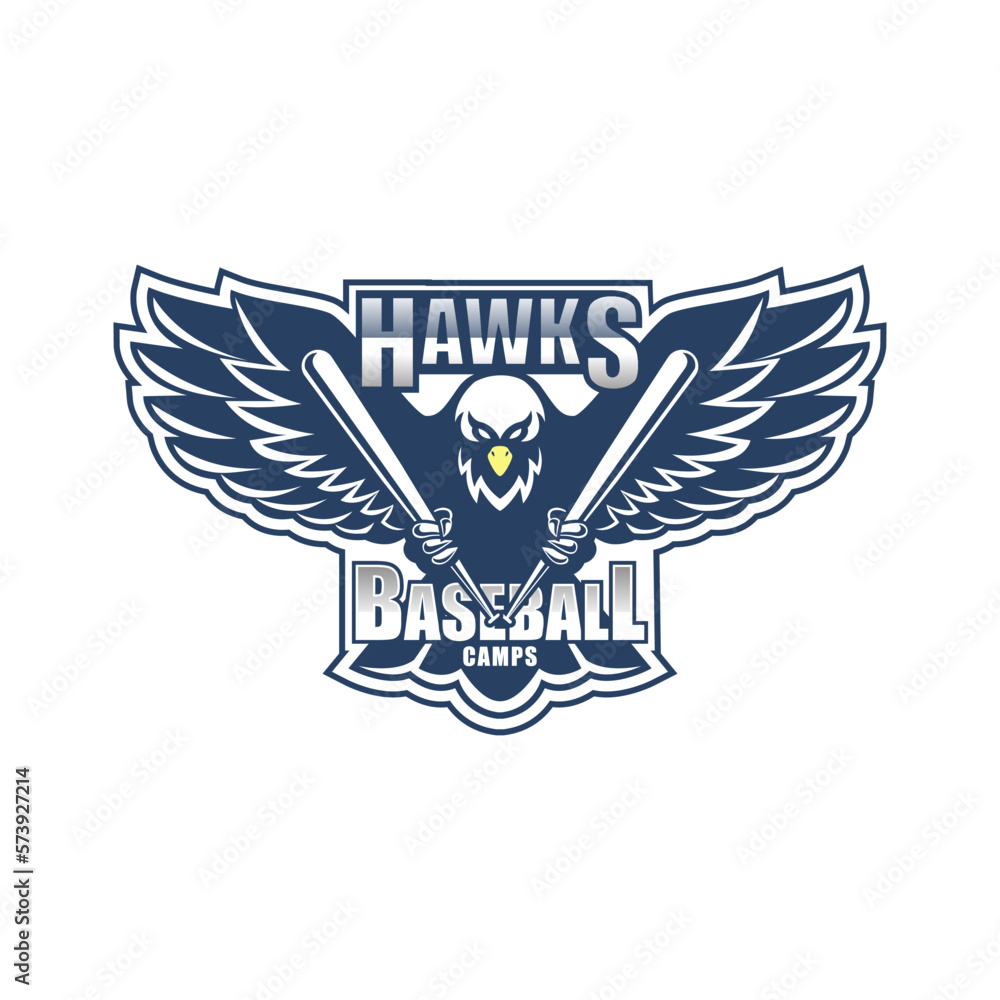 Hawks Baseball Camps logo vector illustration Stock Vector | Adobe Stock