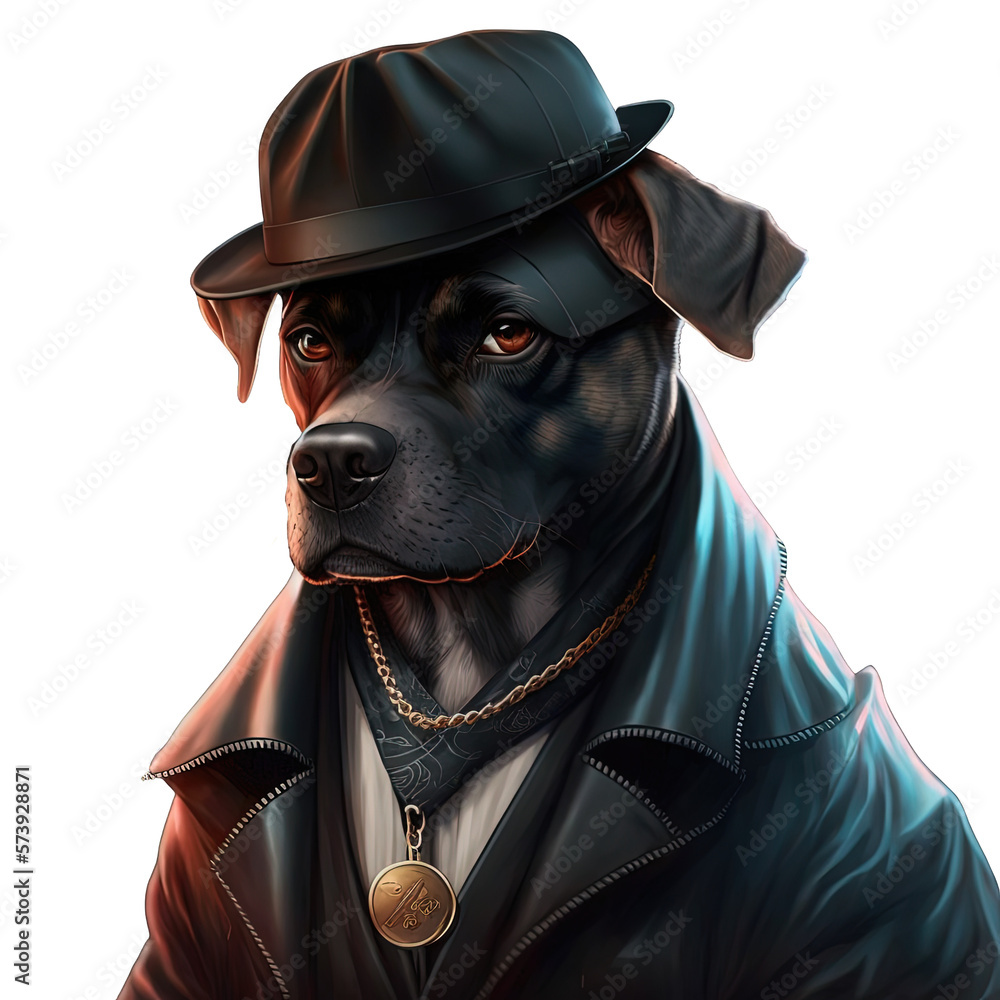 Dog Detective Crime Solving Animal, generative AI, generative, AI Stock ...