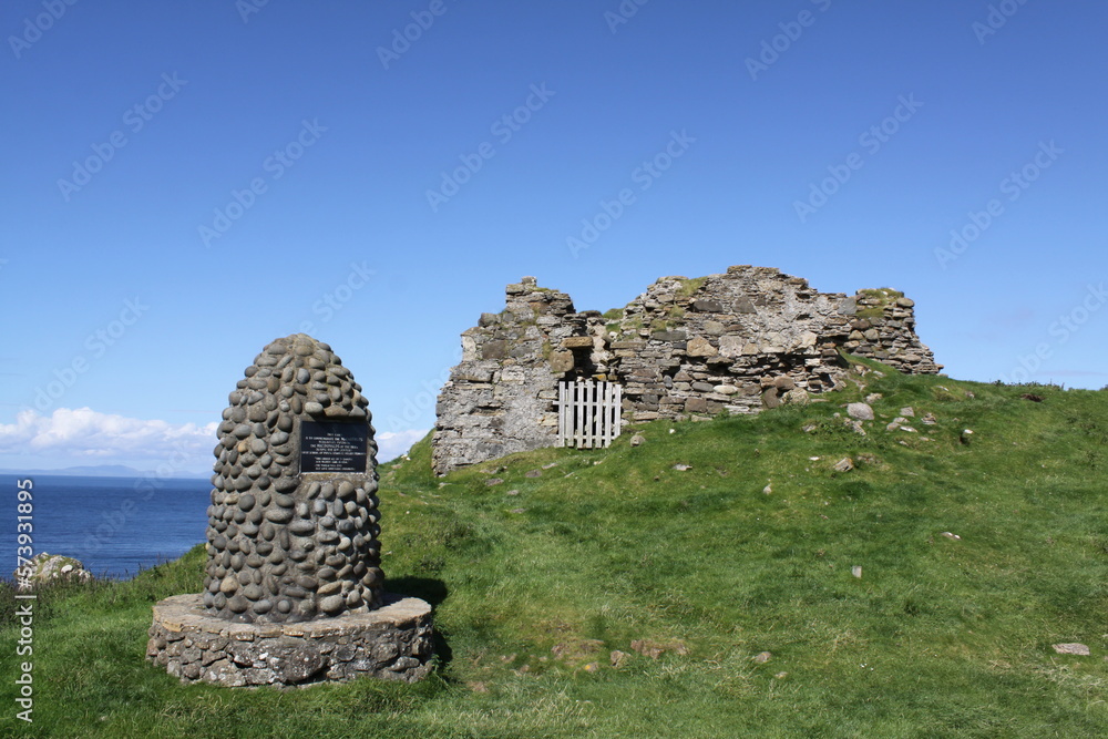 Duntulm Castle is a 14th century ruined castle in the Isle of Skye ...