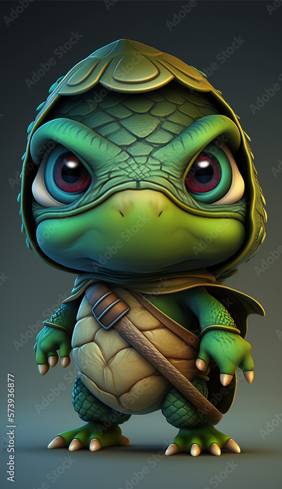 Turtle With Big Eyes Character Design Concept Art Part#210223 Stock ...