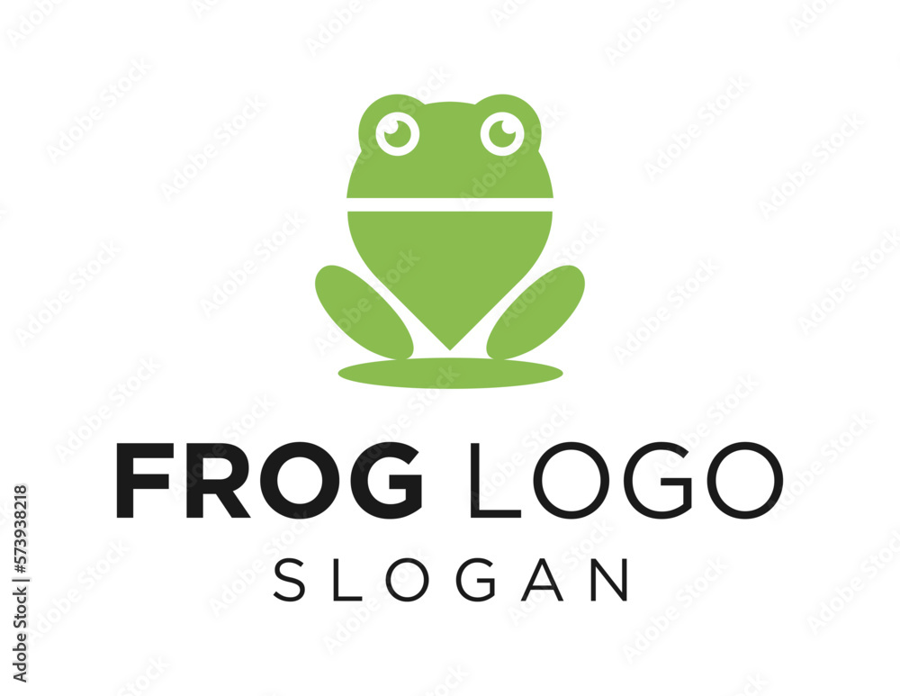 Logo design about Frog on a white background. created using the ...