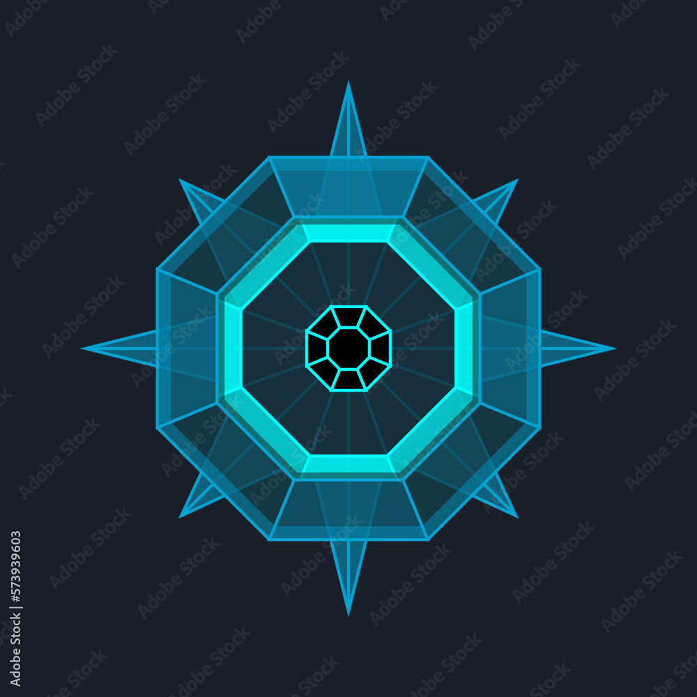 Game award badge. Ranking system for the gaming industry. Shooter, RPG ...