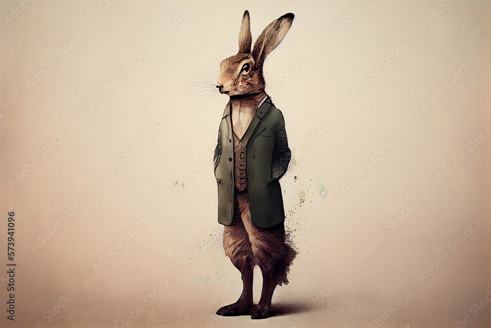 Abstract. creative. illustrated. minimal portrait of a wild animal ...