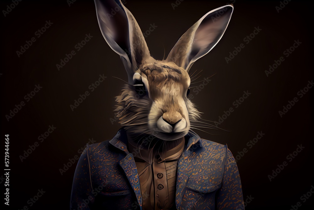 Surreal Mammalian Hybrids creature. half man. half rabbit in mythologie ...
