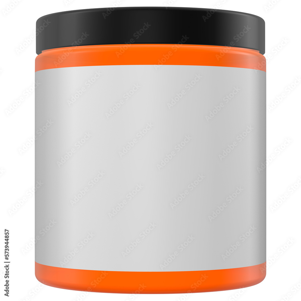 Realistic 3D glass jar rendering mockup Stock Illustration | Adobe Stock