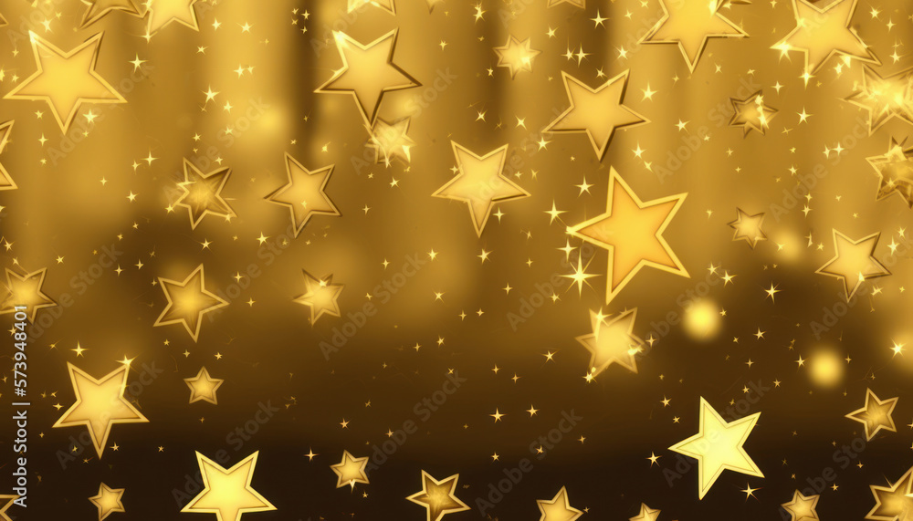 a gold background with many stars on it. wallpaper Generative AI Stock ...