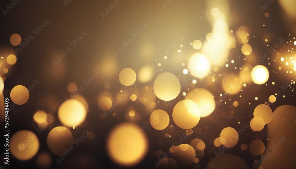 Abstract Gold bokeh glamour background. Hollywood Oscars celebration ...